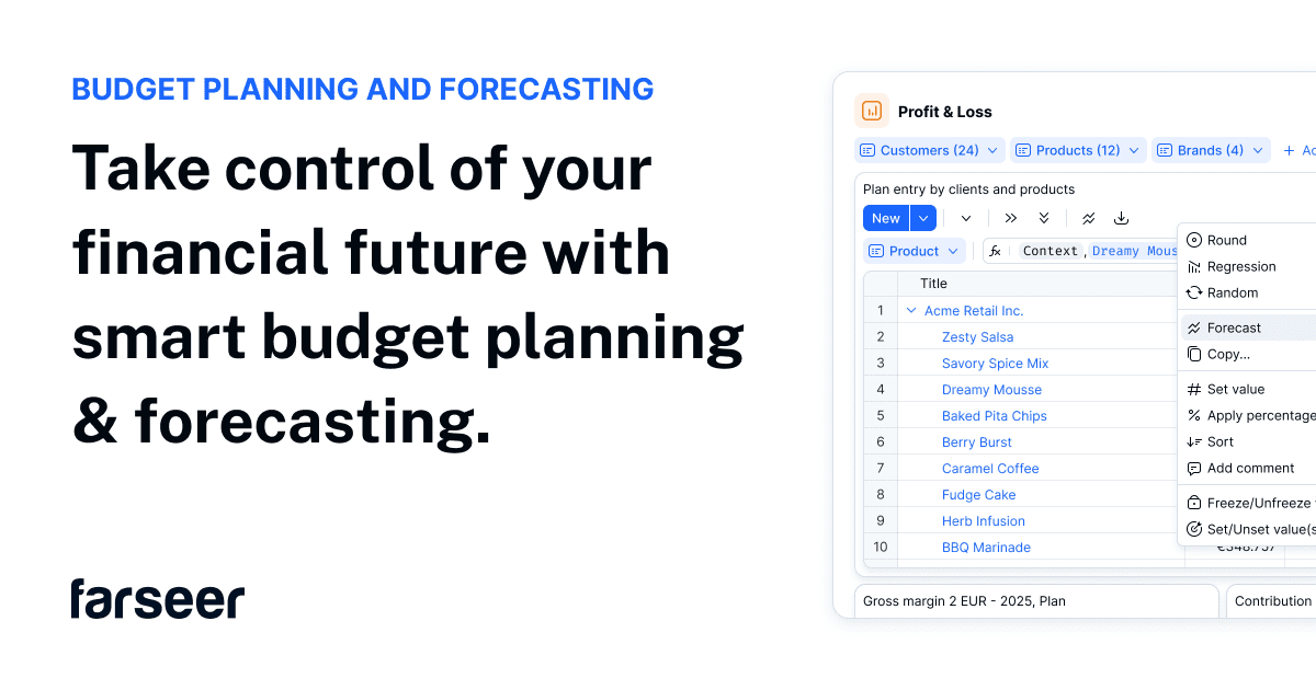 Budget planning and forecasting | Farseer